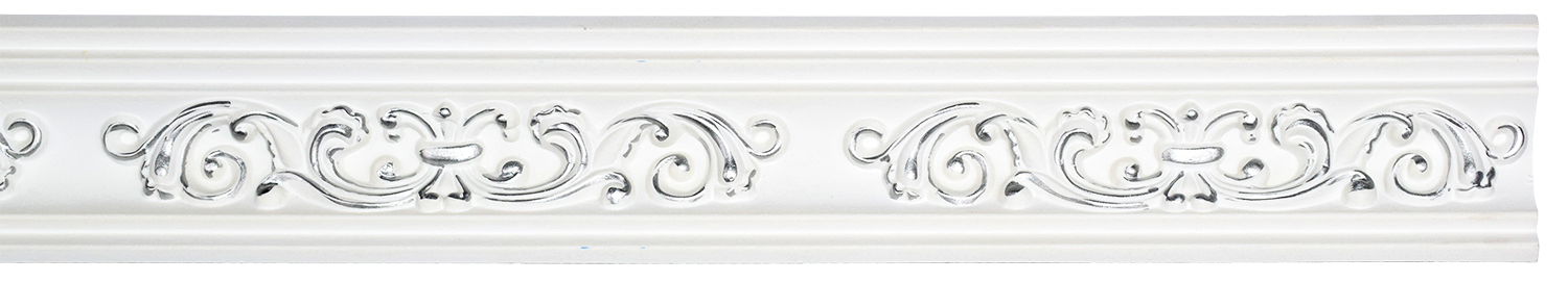 Cornice PU White/Silver 10.6cm VA7030-WS – Traders orders